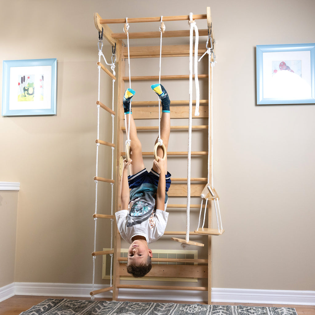 Swedish Ladder Wall Set, Indoor Jungle Gym, Stall Bar - Sport 2 ...