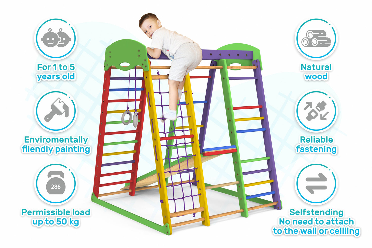 Mini Playground Set - Small Jungle Gym Akvarelka Mini